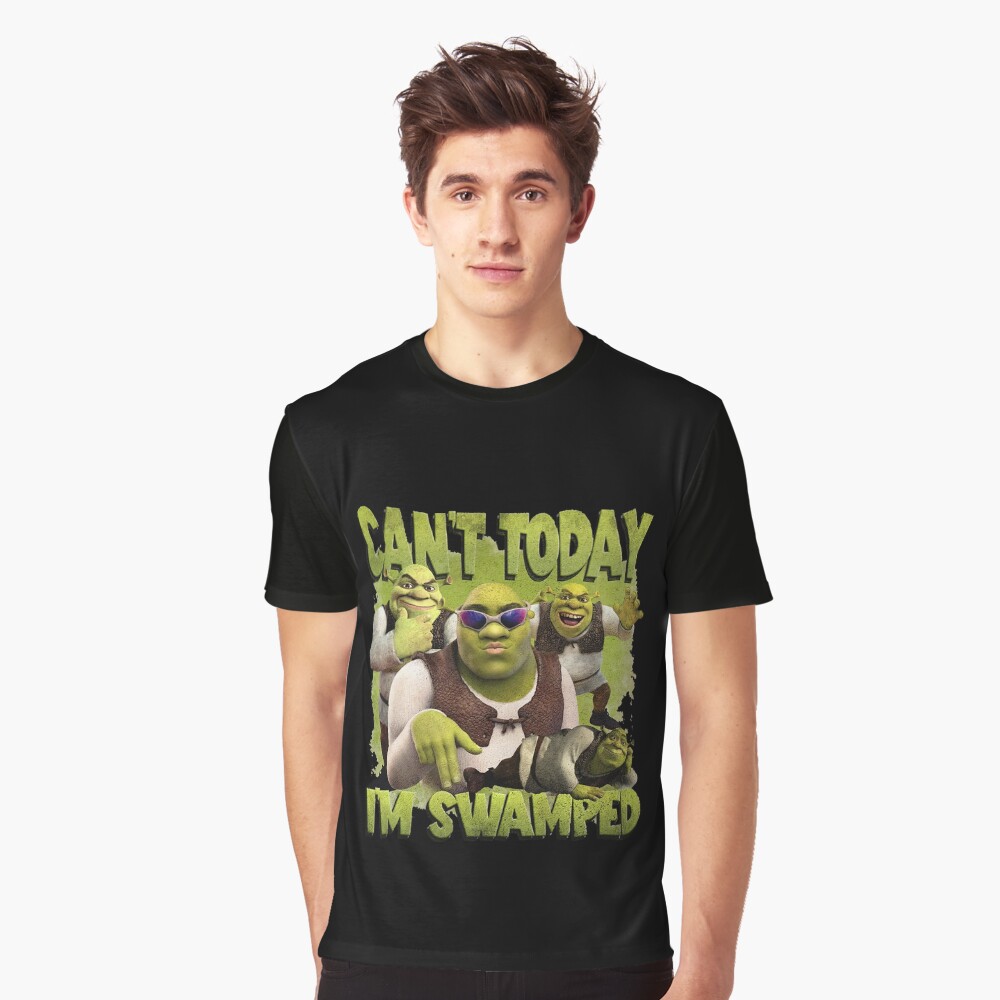 "Can't Today I'm Swamped Shrek" Sticker for Sale by ElodieGonzales ...