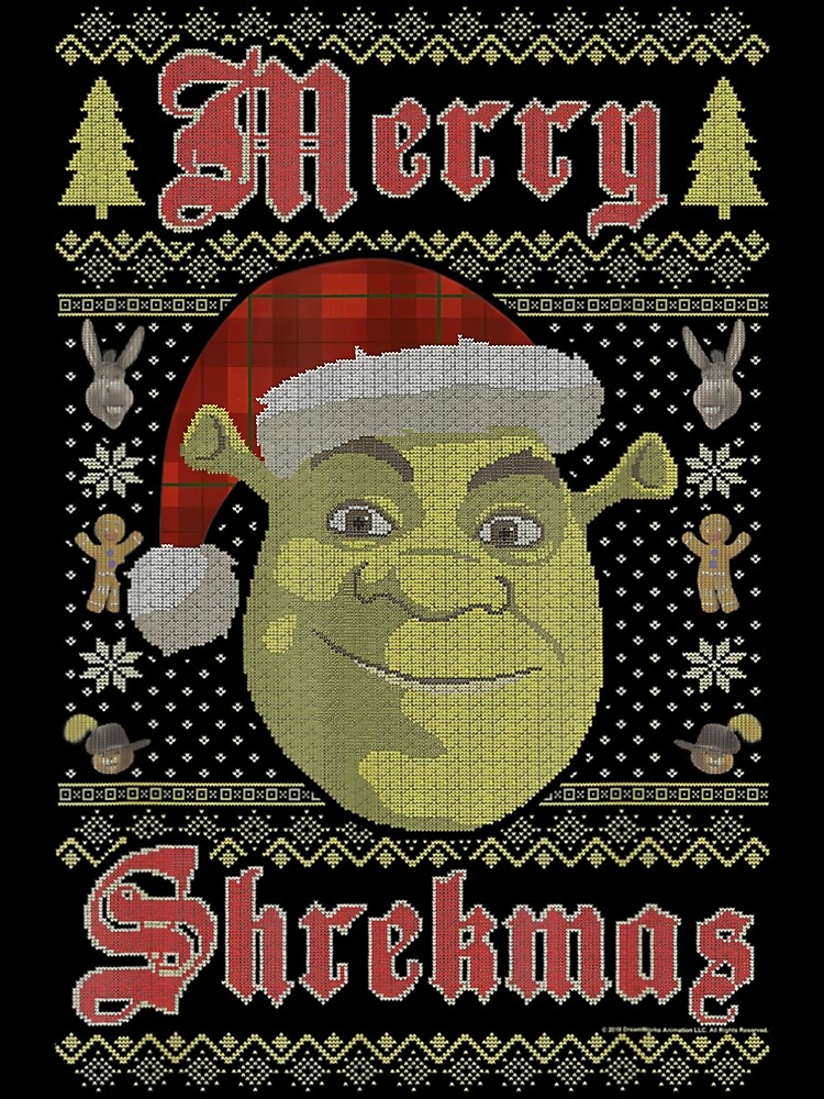 "Shrek Merry Shrekmas Ugly Sweater Style Christmas" Poster for Sale by ...
