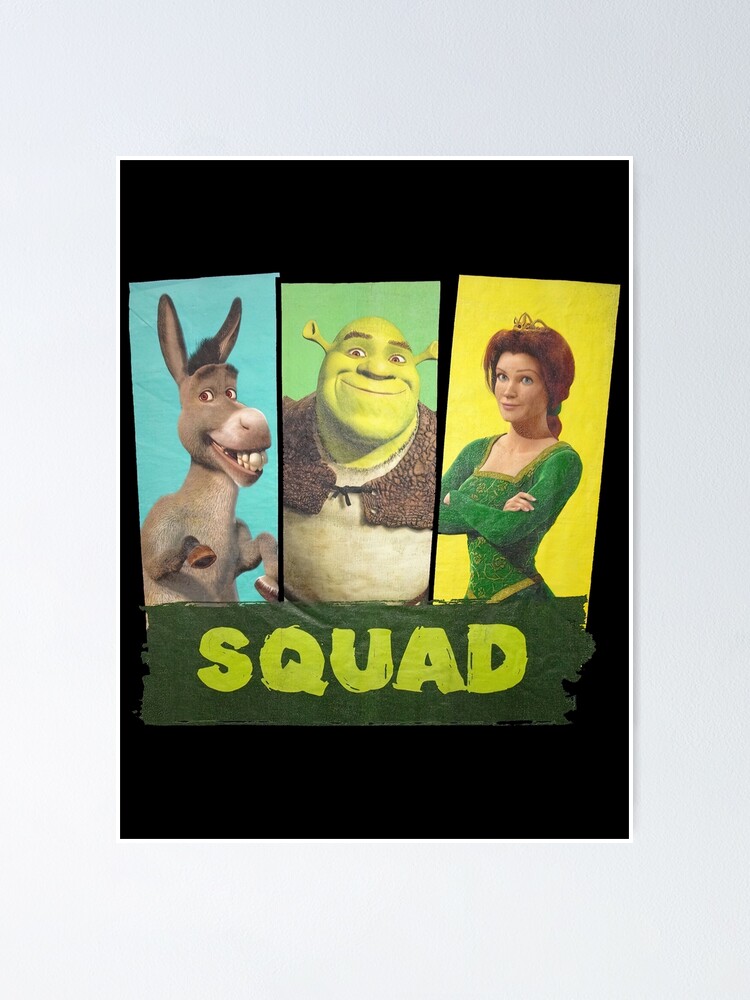"Shrek Squad Dreamworks Animation Official Movie Prom" Poster for Sale ...
