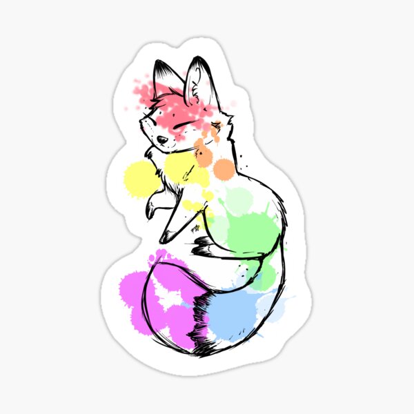 "Lil Fox Rainbow" Sticker for Sale by Foxene | Redbubble