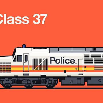 "Class 37 Police Diesel Train Side England" Sticker for Sale by ...