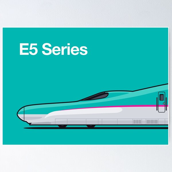 "E5 Series Shinkansen Bullet Train Side" Poster for Sale by ...