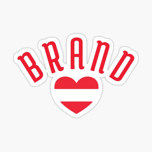 "BRAND Austria Heart" Sticker for Sale by BjornLundstrom | Redbubble
