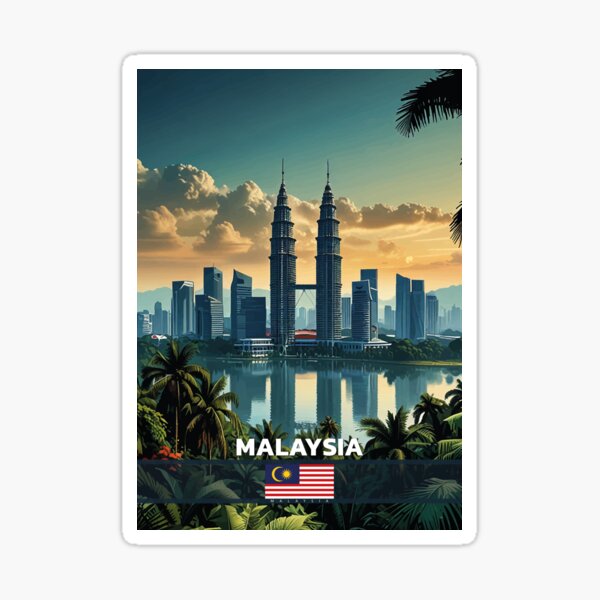 "Malaysia Travel " Sticker for Sale by Thistle-TShop | Redbubble