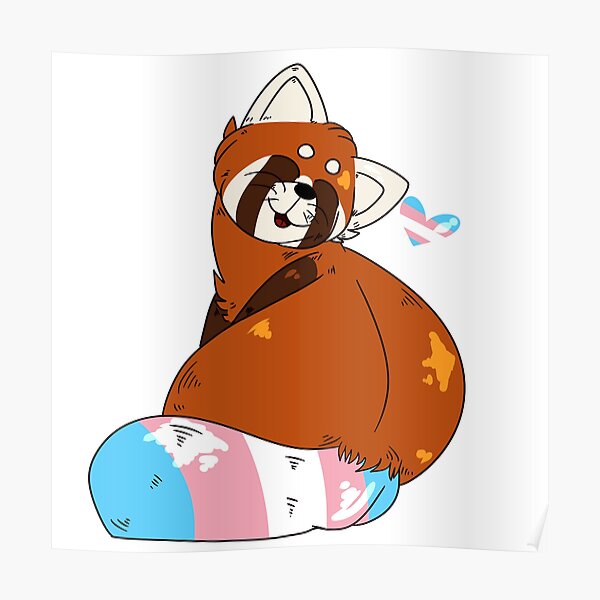"Trans Red Panda" Poster by Leebury | Redbubble