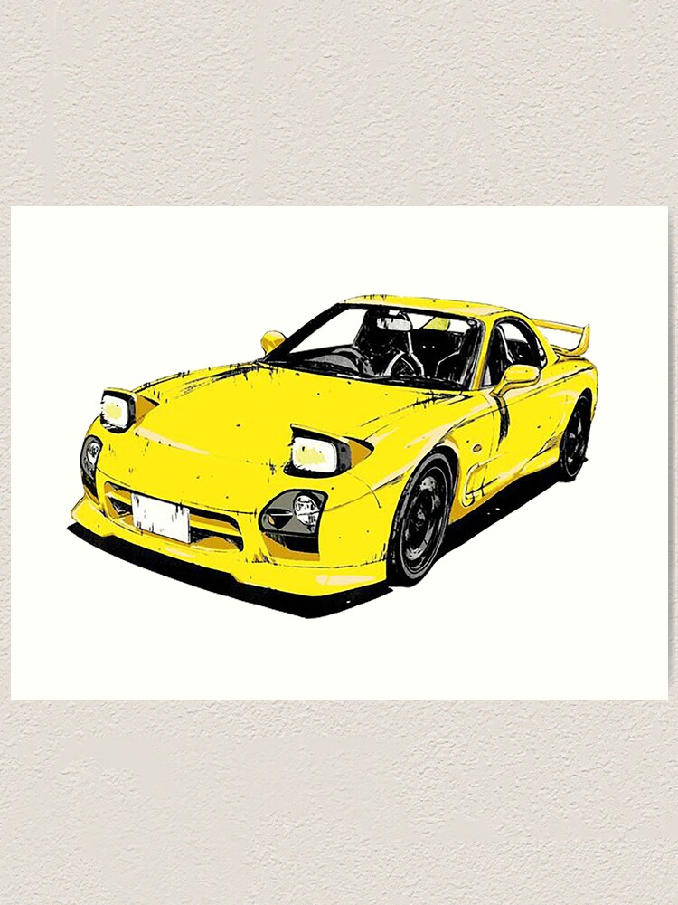"RX7 FD3S initial D" Art Print by ScenicDriver87 | Redbubble