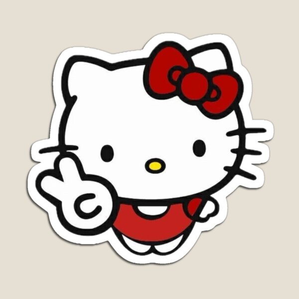 "Peace sign Hello Kitty " Magnet for Sale by Sunnydraws7 | Redbubble