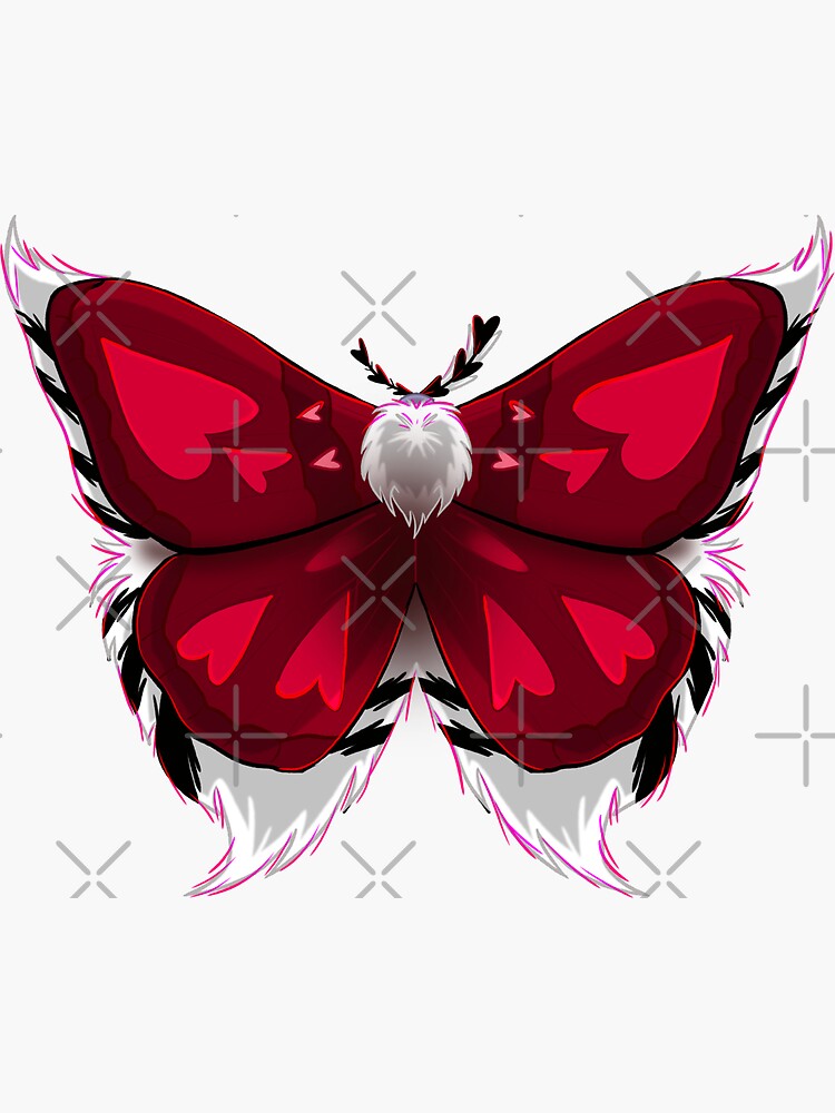 "Valentino _ Moth Wing 2" Sticker for Sale by Cinnamonroll618 | Redbubble