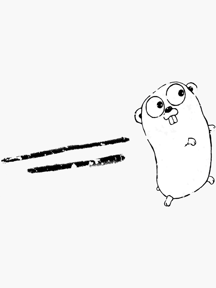 "Go Golang Official Logo Mascot (Grunge) Hoodie" Sticker by rainwater11 ...