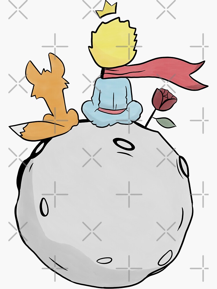 "The little prince, the fox and the rose" Sticker by AnabellaCor94 ...