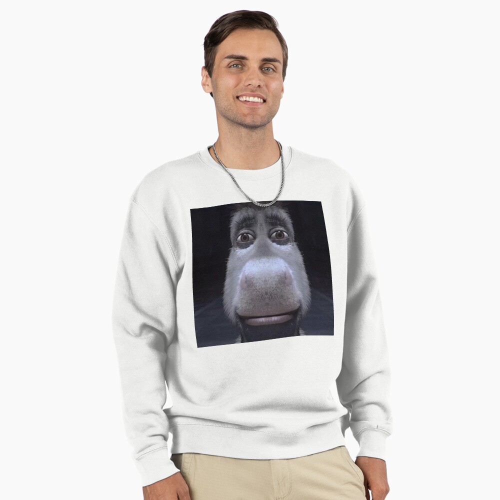 "Donkey Stare Meme Shrek Funny 1000 yard stare" Sticker for Sale by ...