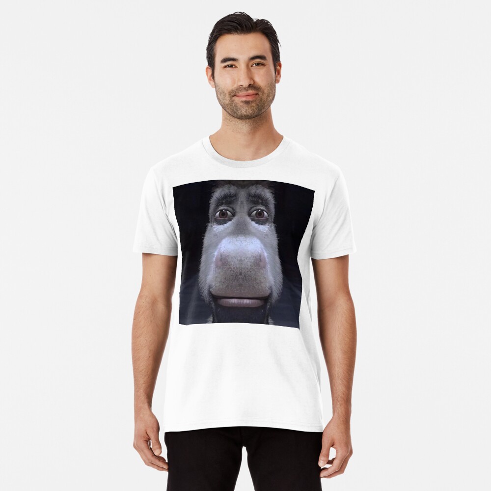 "Donkey Stare Meme Shrek Funny 1000 yard stare" Sticker for Sale by ...