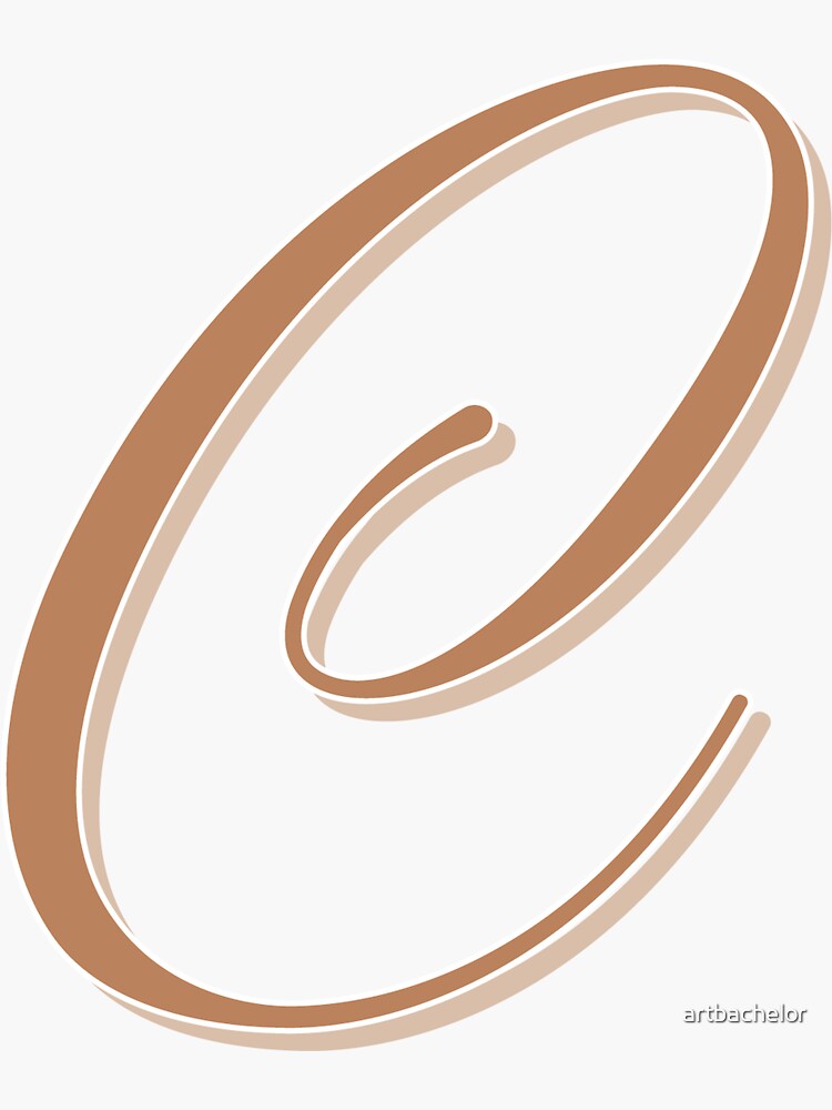 "Gold Elegant Monogram - C" Sticker by artbachelor | Redbubble