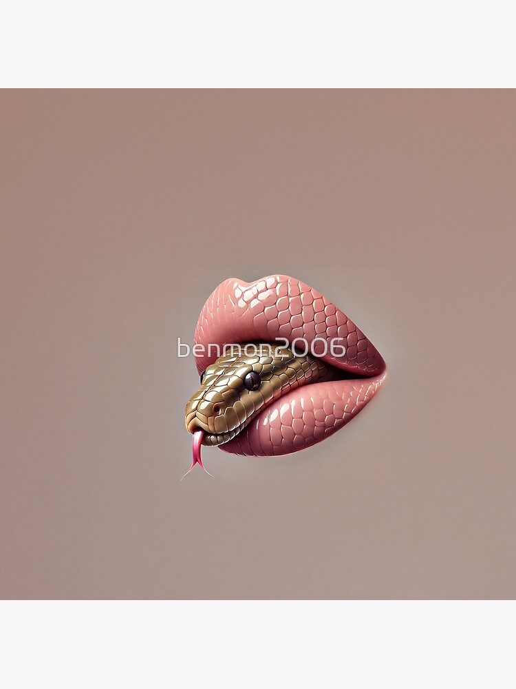"Serpentine Whisper: The Snake's Kiss" Art Print for Sale by benmon2006 ...
