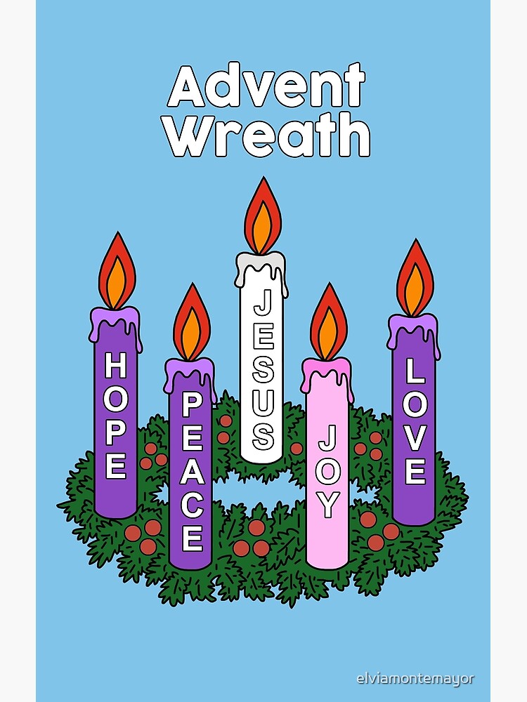 "Advent Wreath" Poster for Sale by elviamontemayor | Redbubble