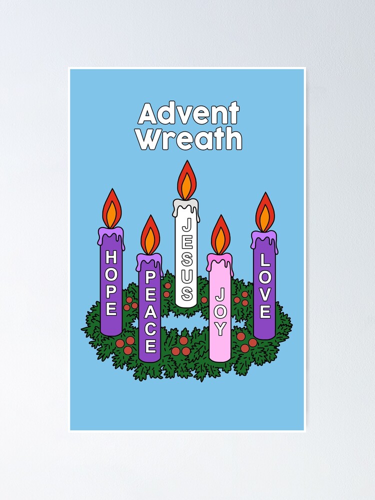 "Advent Wreath" Poster for Sale by elviamontemayor | Redbubble