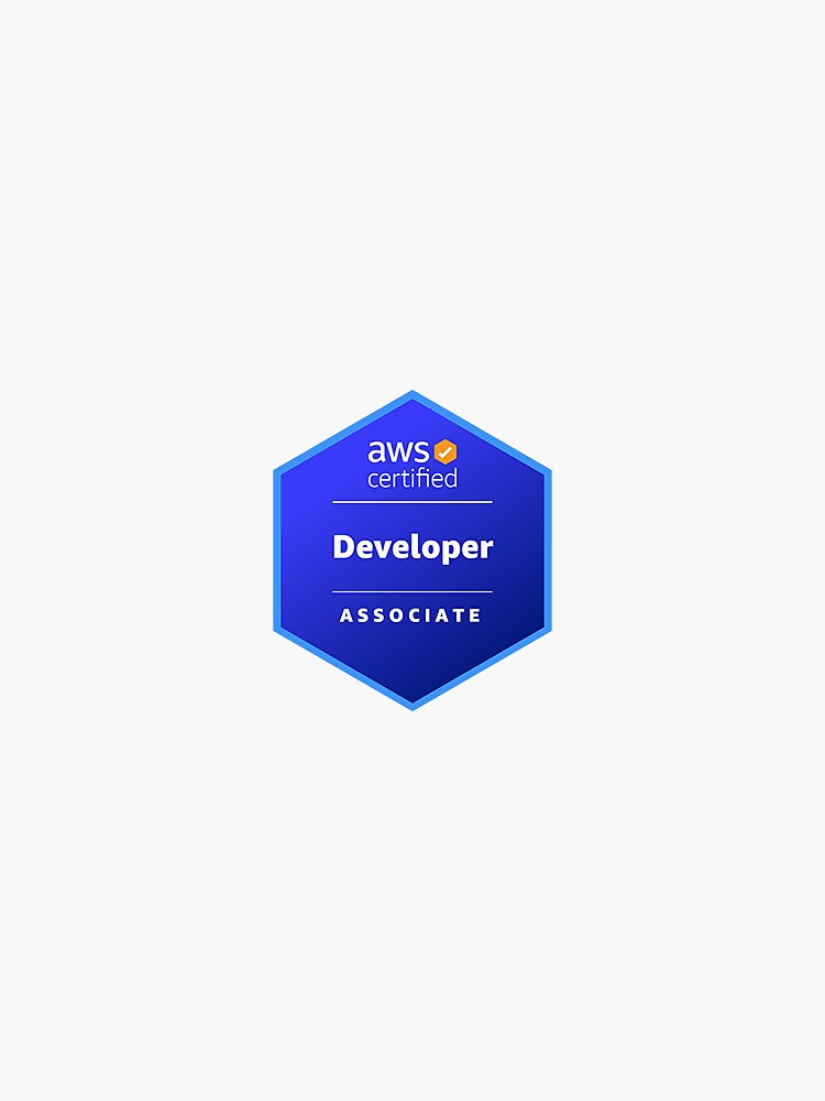 "AWS Certification Badge - Developer - Associate" Sticker by ...