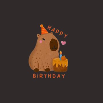 "Capybara holiday Happy Birthday Congratulations" Sticker for Sale by ...