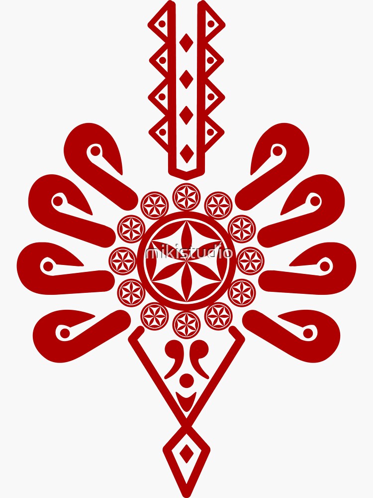 "Folk art, pattern of Polish highlanders - Parzenica" Sticker for Sale ...