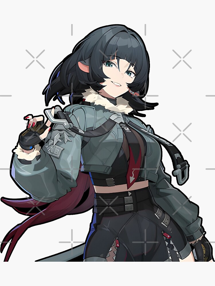 "Jane Doe Zenless Zone Zero Sticker Jane Doe zzz Decals Waifu" Sticker ...