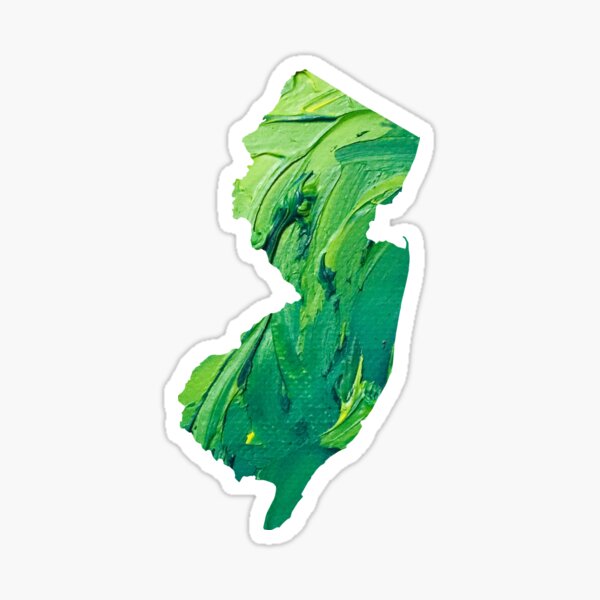 "New Jersey-Green" Sticker by CaitlinHerres | Redbubble