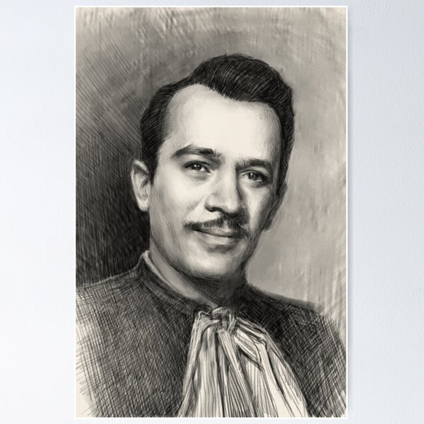 "Pencil sketch of Pedro Infante" Poster for Sale by maria0505 | Redbubble