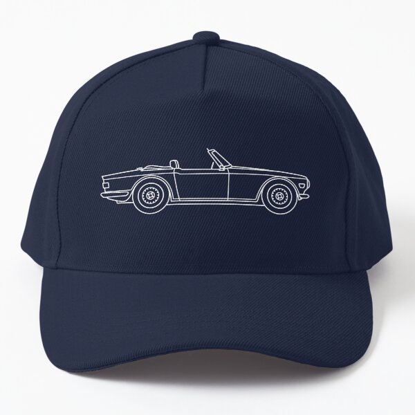 "Triumph TR6 Line Drawing Outline - Classic British Sports Car" Cap for ...