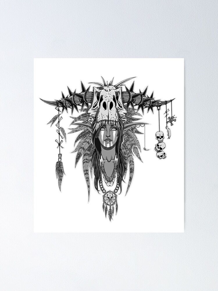 "Prehistoric Elf Witch Doctor" Poster for Sale by RachaelKMay | Redbubble