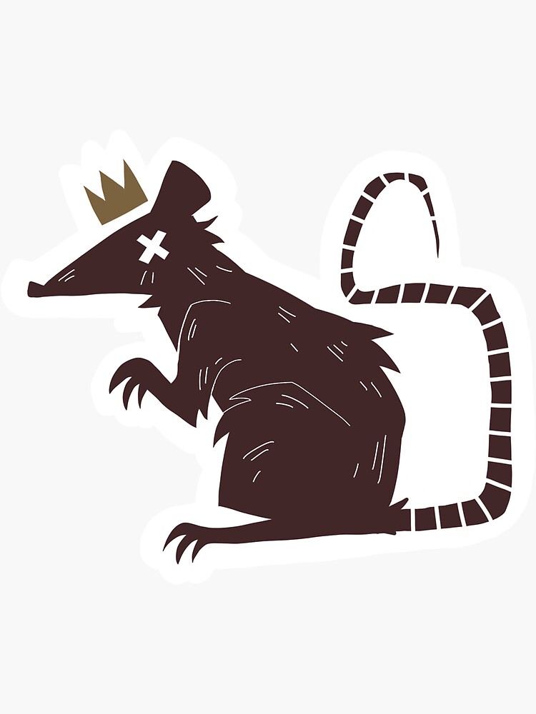 "Rat King" Sticker for Sale by Paranoid-Rat | Redbubble