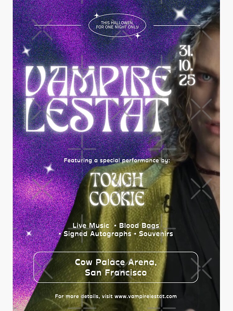 "Vampire Lestat Concert Poster 5" Sticker for Sale by nocontextlestat ...