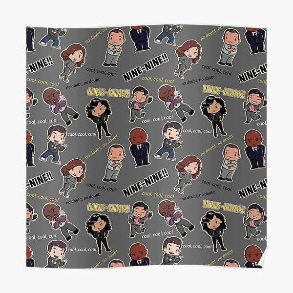 "Nine-Nine Pattern - Brooklyn 99" Poster for Sale by tishtish | Redbubble