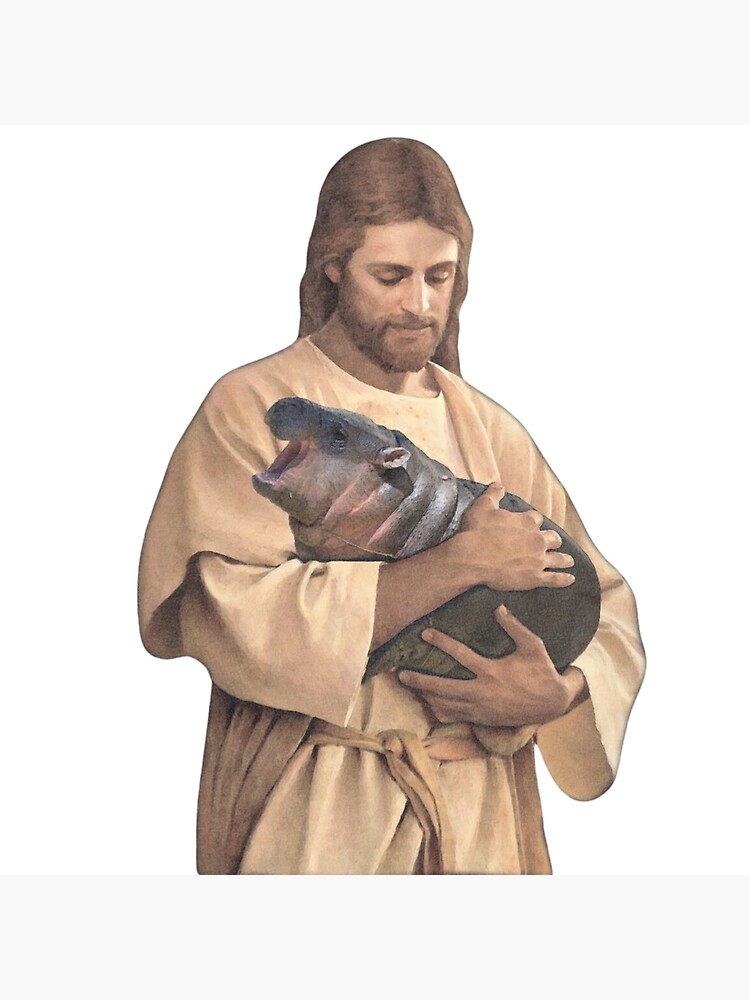 "jesus moo deng" Poster for Sale by hrencso | Redbubble