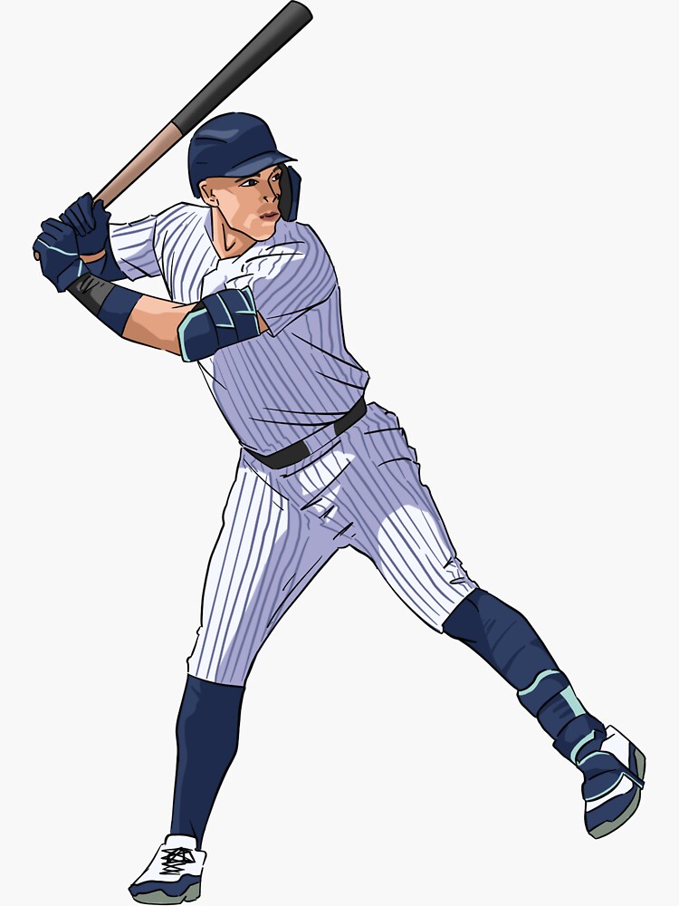 "Aaron Judge " Sticker for Sale by ColoredByQua | Redbubble