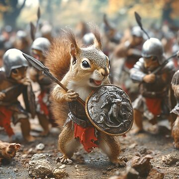 "Squirrel Battle!" Sticker for Sale by StoreWCoolStuff | Redbubble