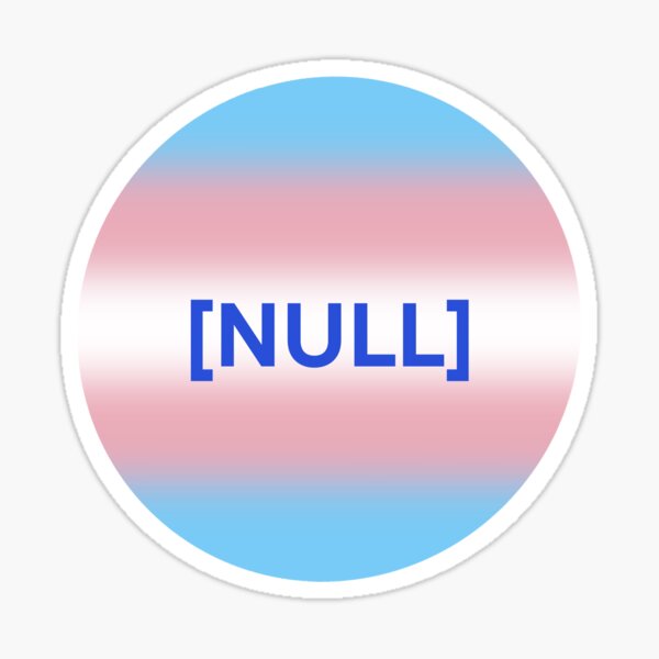 "Absolute Solver NULL Trans Flag" Sticker for Sale by SixMarbles ...