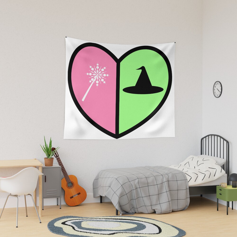 "Wicked The Musical Heart Elphaba Glinda Symbols" Poster for Sale by ...