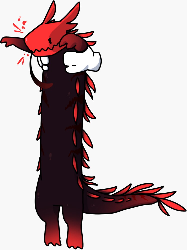 "Long Lizard (red) Rain World" Sticker for Sale by ZcatUwU | Redbubble