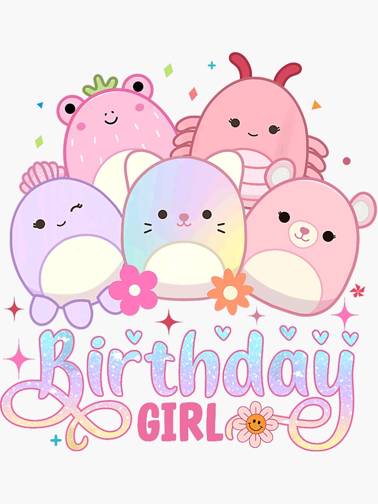 "Girl Squish Squad Mallow Cute Birthday Day, Gift For Girls, For Kids ...