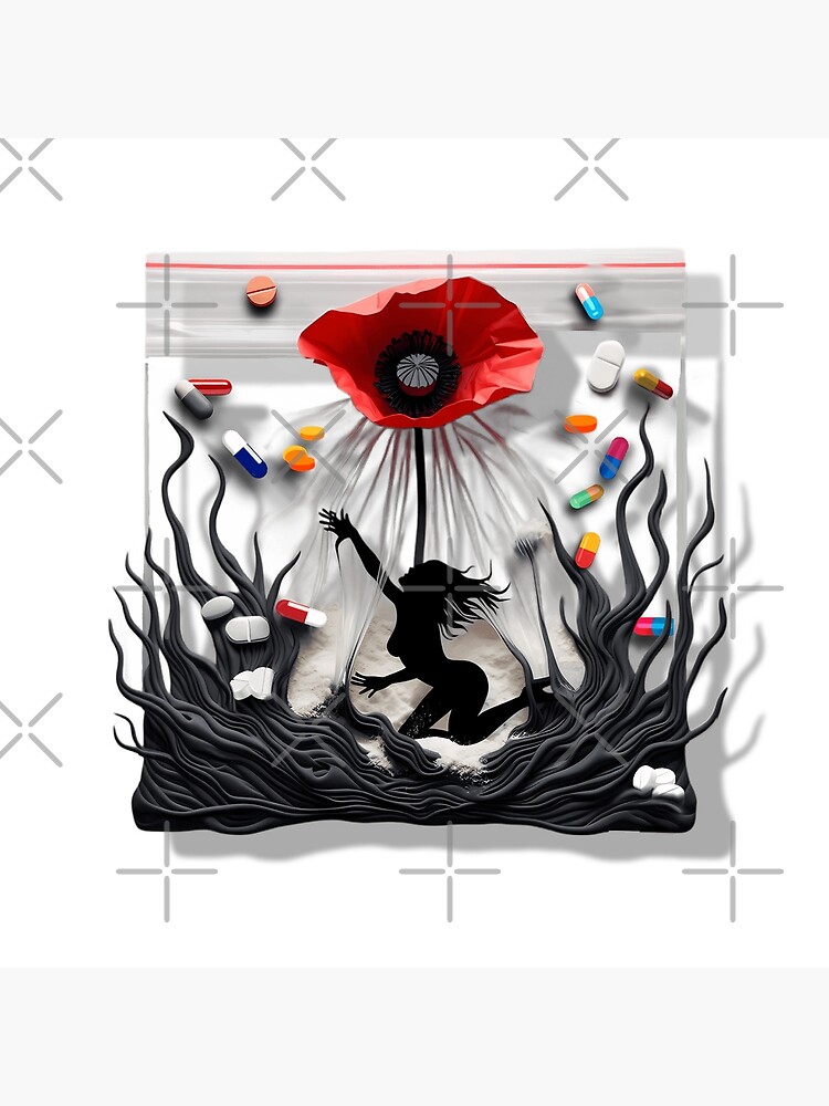 "Somniferum Dreams War with Drugs Red Poppy Addict Nightmares Woman ...