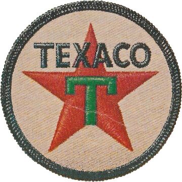 "Vintage 1960s Texaco Gasoline Gas Station Patch Design" Sticker for ...
