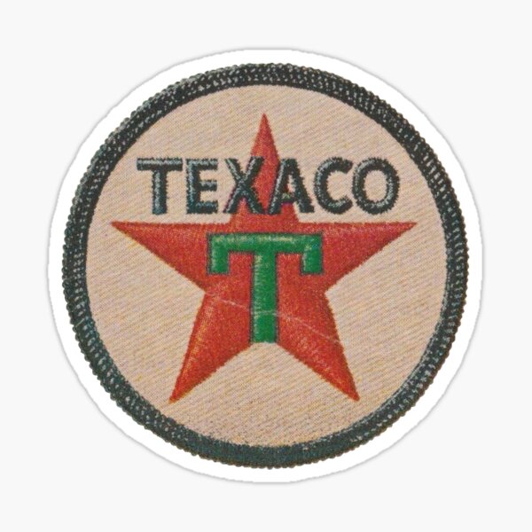 "Vintage 1960s Texaco Gasoline Gas Station Patch Design" Sticker for ...