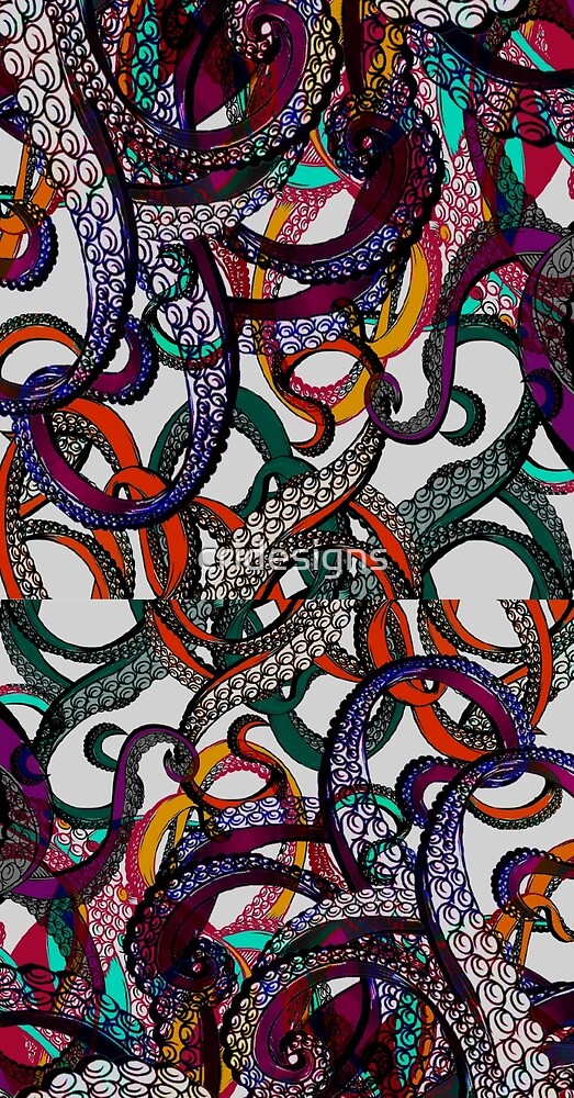"Octopus Tentacle Design - Digital Art - Rainbow - Squid - Octopus ...