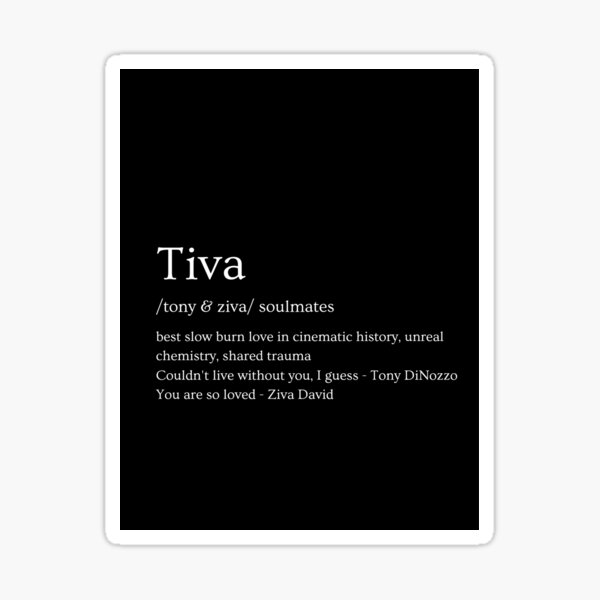 "Tiva - NCIS (Tony DiNozzo & Ziva David)" Sticker by MYRICAL | Redbubble