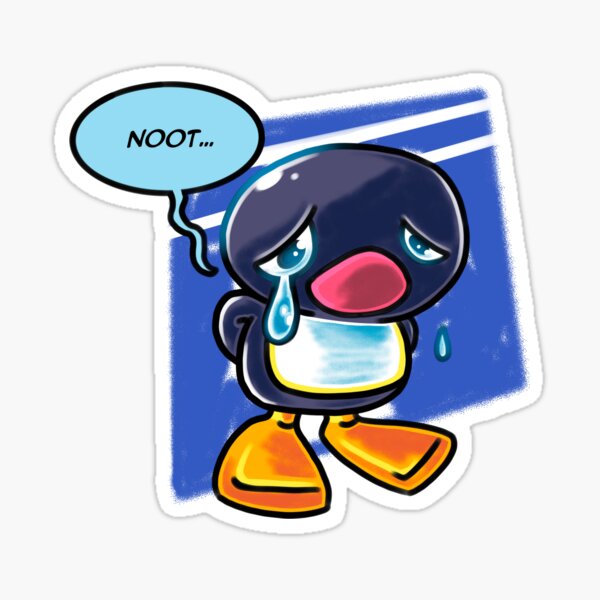 "Sad Pingu" Sticker for Sale by Hojyn | Redbubble