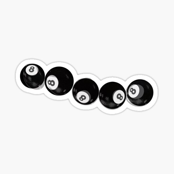 "Billiard Pool 8 Ball Pattern" Sticker for Sale by AuroraIllArena ...