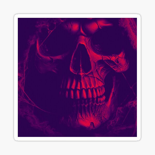 "red skull halloween horror" Sticker for Sale by HABlackwood | Redbubble