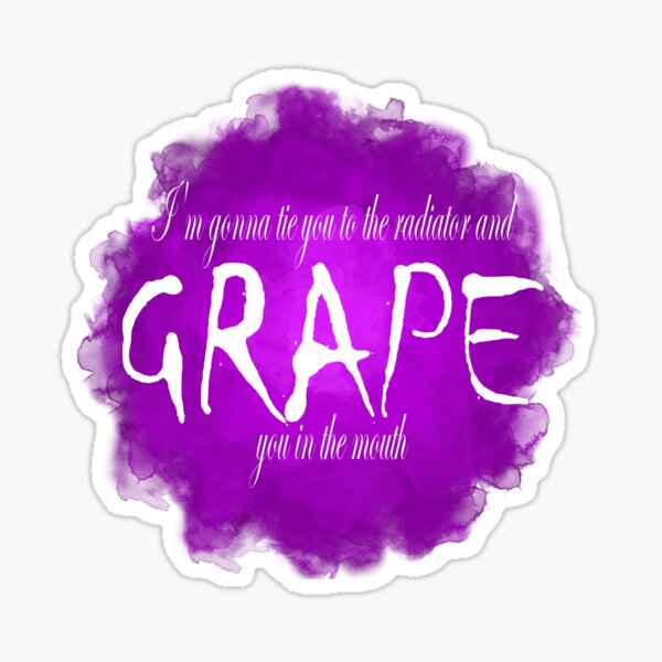 "the grapist" Sticker for Sale by SimonSiriusSnow | Redbubble
