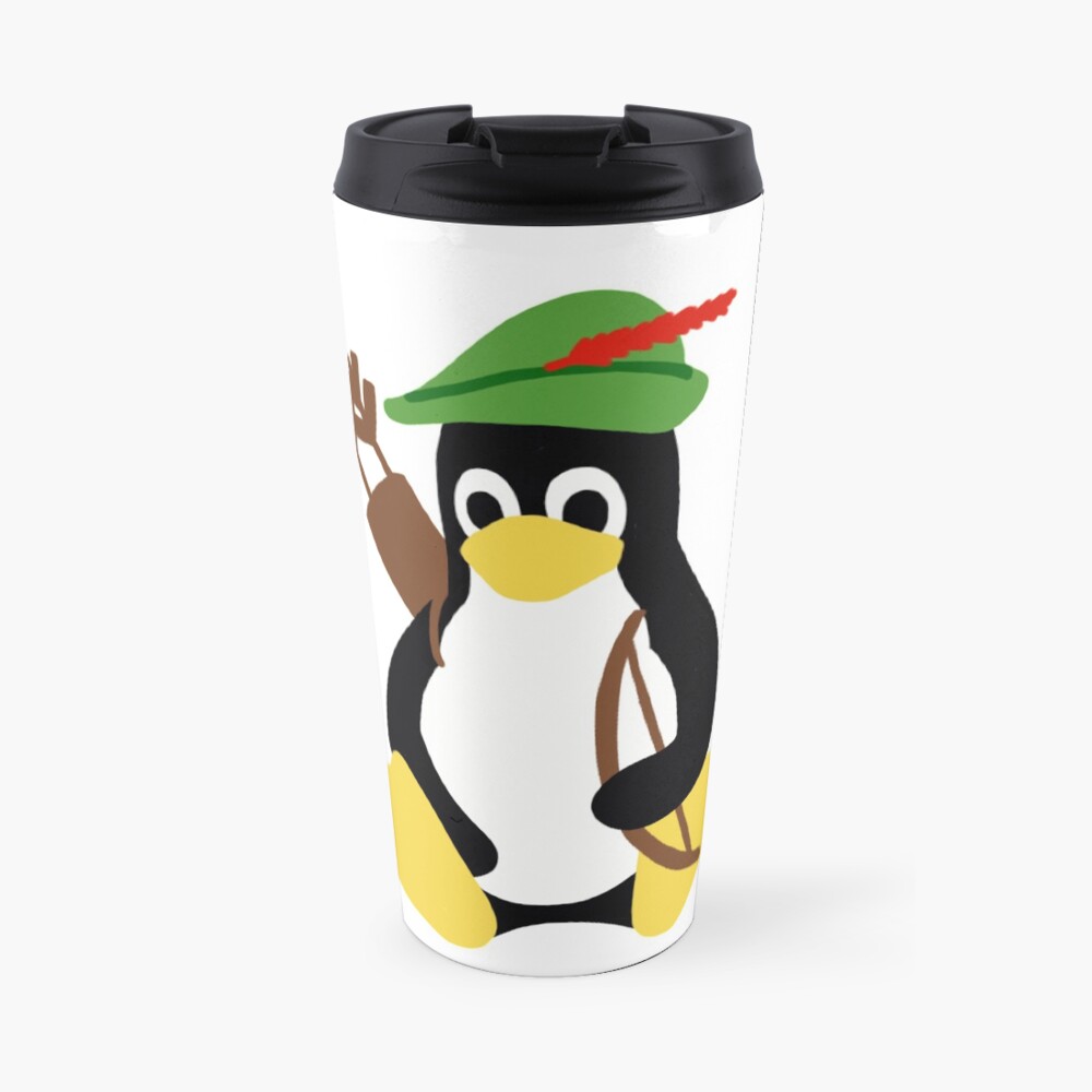 "Robin Tux - Arch Linux Pinguin" Kaffee-Thermobecher von rchlbrnd ...
