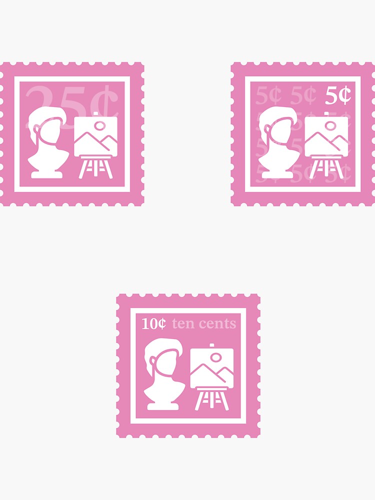 "Visual Arts | Pink & White Stamps | College Studio Art Major ...
