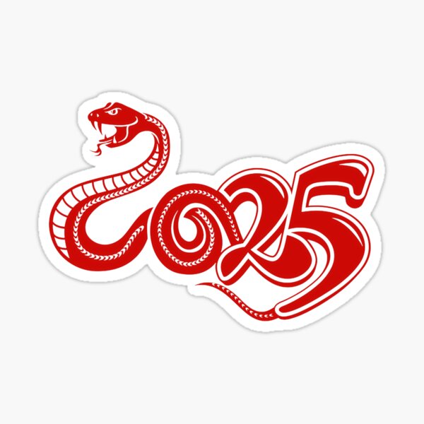 "Chinese New Year 2025" Sticker for Sale by StonePine | Redbubble